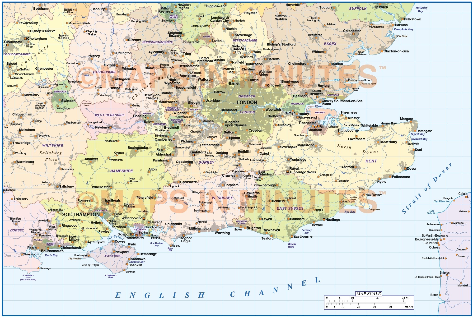 Maps South England ~ AFP CV Maps South England ~ AFP CV