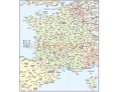 basic france illustrator vector map