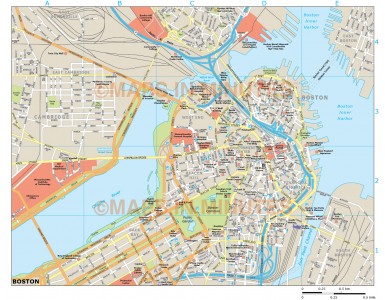 boston usa city map