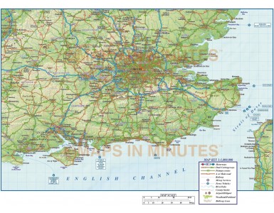 Road Map South East England