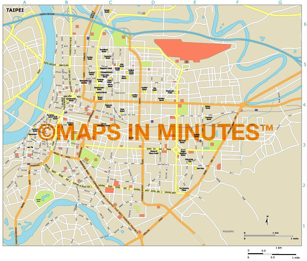 royalty free taipei illustrator vector format city map