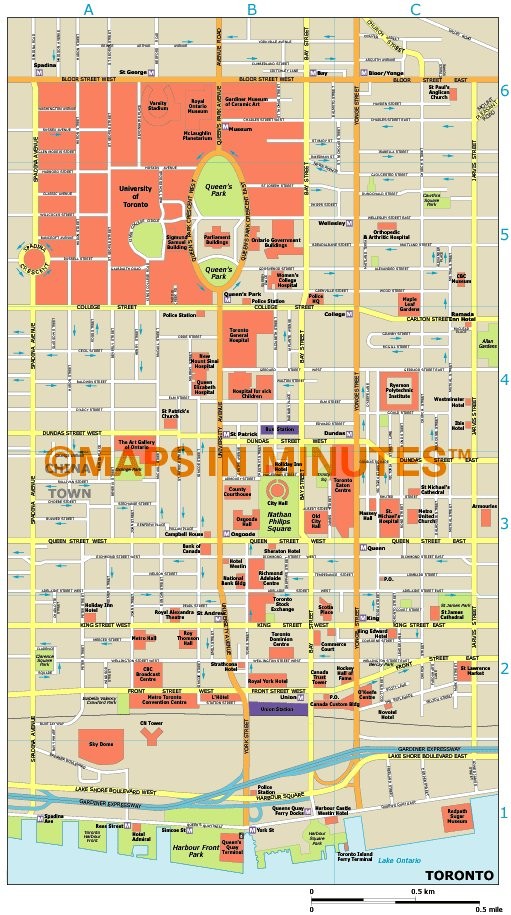 royalty free toronto illustrator vector format city map