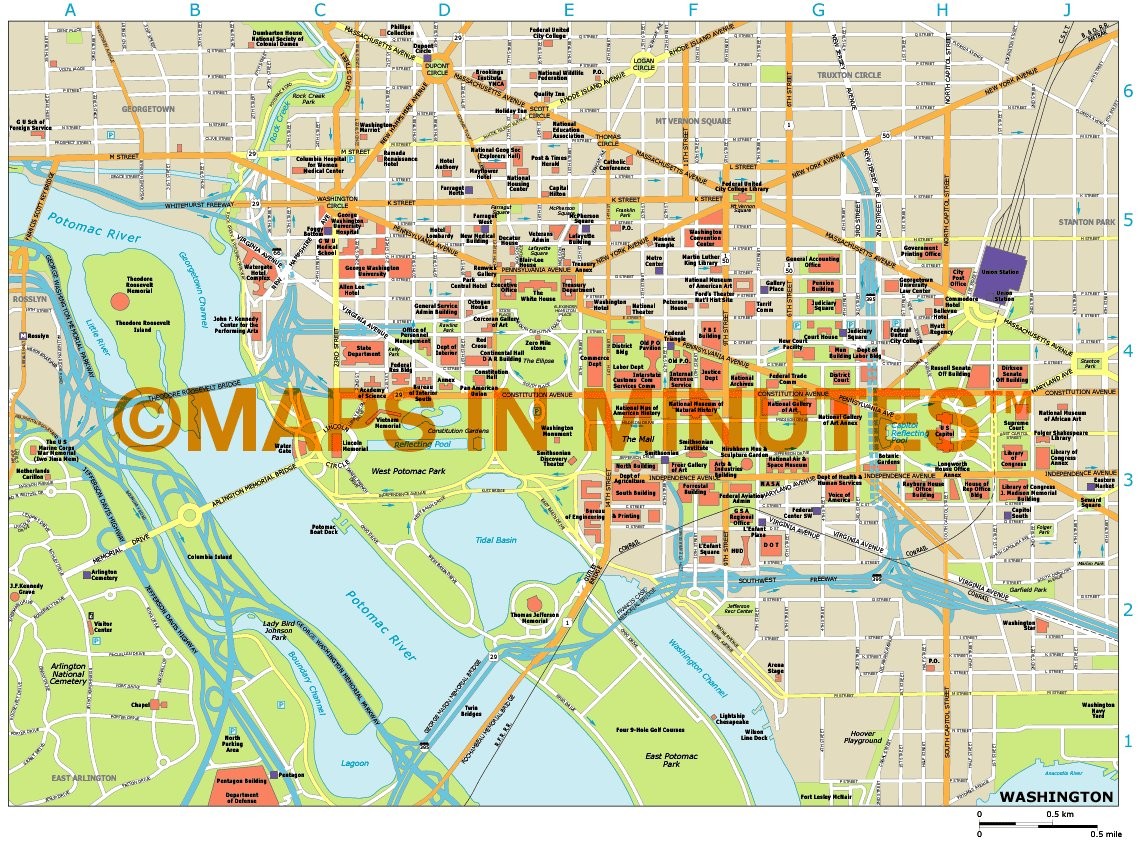 view map of washington cities