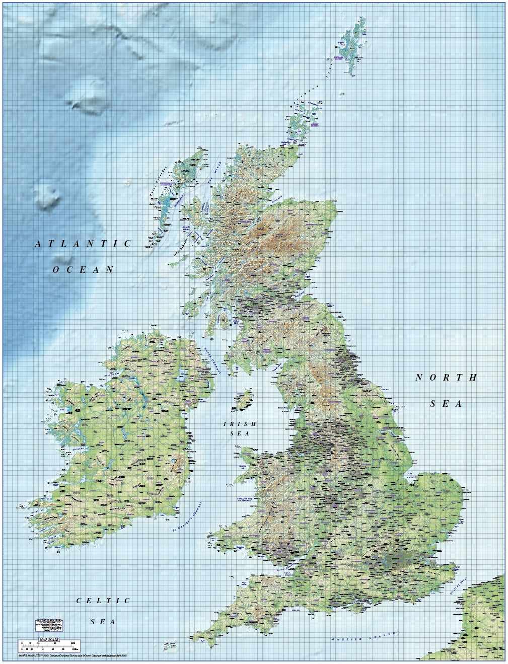 British Isles UK County map Illustrator AI vector format, 1m scale with ...
