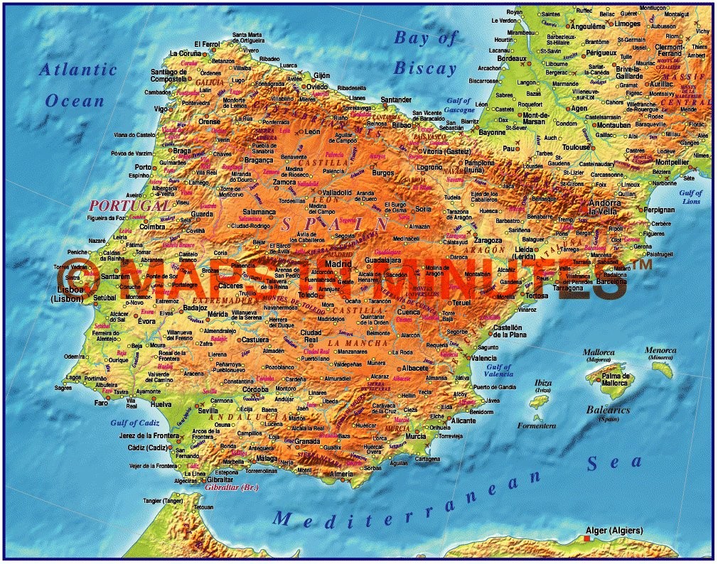 Vector Map Of The Iberian Peninsula Political One Stop Map