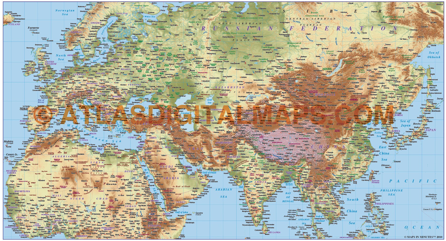 Asia And Europe Map