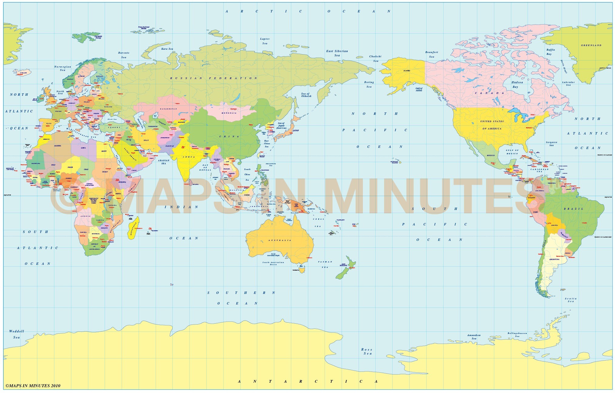 World Political Map Japan
