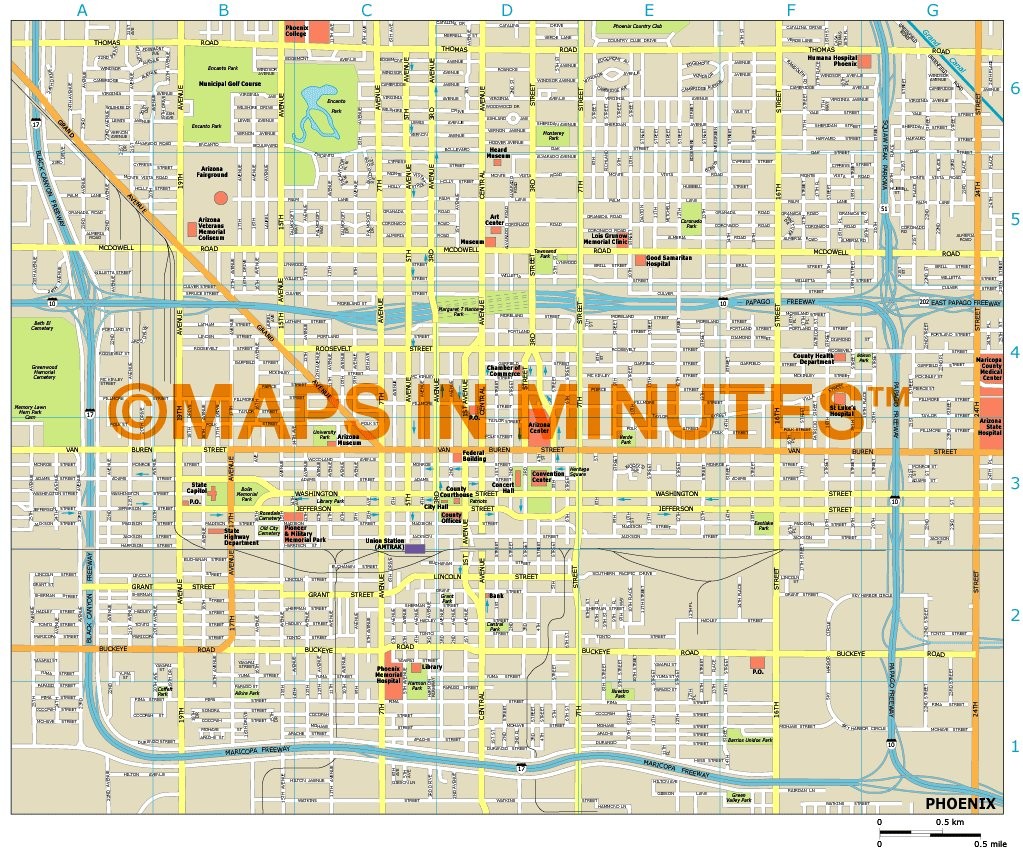 royalty free phoenix illustrator vector format city map