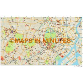 Buy Tokyo city map in Illustrator CS or PDF format Online