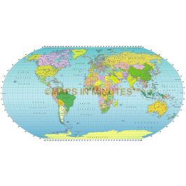 Buy Digital Political World Map, Robinson Projection, Euro centric, 50M ...