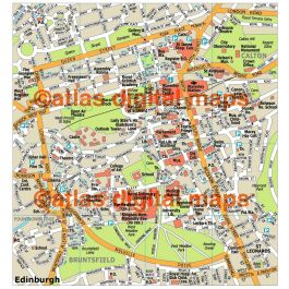 Buy Edinburgh city map in Illustrator CS or PDF format Online