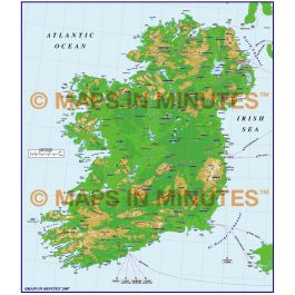 Buy ADM Ireland Counties/Vector Contour map @ 1/1,000,000 scale Online