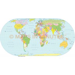 Buy Digital Political World Map, Eckert IV Projection, Europe centric ...