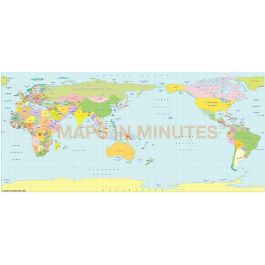 Buy Pavlov Projection @100m scale Japan centric centric world map Online