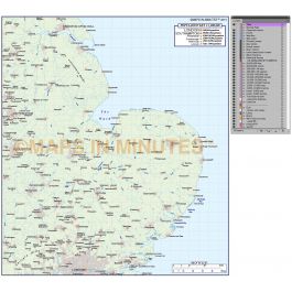 Buy East England Basic Map @1,000,000 scale in Illustrator format Online