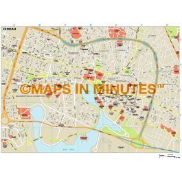 Buy Jeddah city map in Illustrator CS or PDF format Online