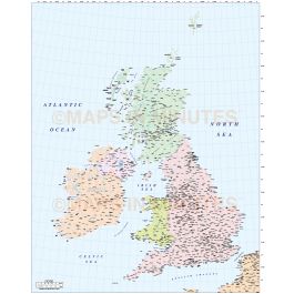 Buy British Isles Basic Country map @5,000,000 scale Online