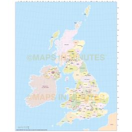 Buy United Kingdom Simple County Administrative map @5,000,000 scale Online