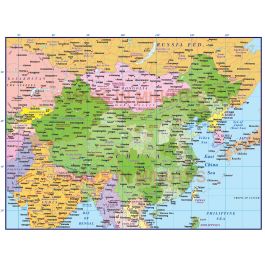 Buy China First level Political Country Map @10,000,000 scale Online