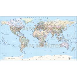 Buy Equirectangular Political World Map with insets UK centric @20M ...
