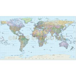 Buy Equirectangular Projection Political World Map (UK centric) @20M ...