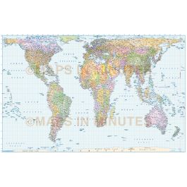 Buy Gall Orthographic Projection Political World Map (UK centric ...