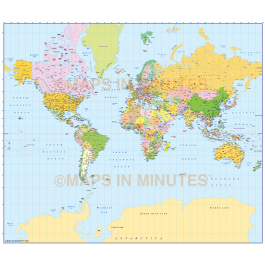 Buy Mercator projection 1 (UK centric) @50M scale Online