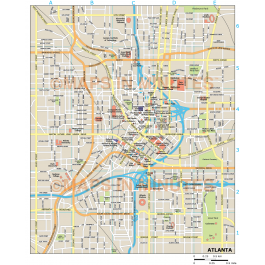 Buy Atlanta city map in Illustrator CS or PDF format Online
