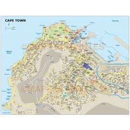 Buy Cape Town city map in Illustrator CS or PDF vector formats Online