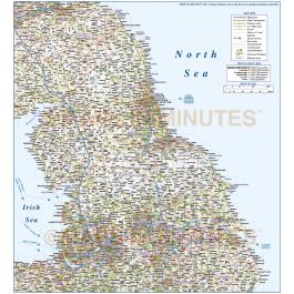 Vector North England County, Road and Railways Map, UK map in ...