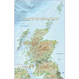 Buy Scotland 1st level Political map with high res regular colour ...