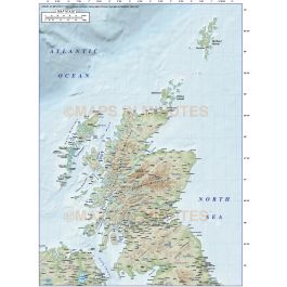 Buy 5m scale Scotland Regions map with 600dpi high res Old style colour ...