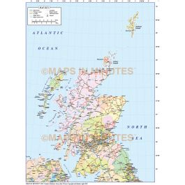 Buy 5m scale Scotland Regions Road Map including the Northern Isles Online