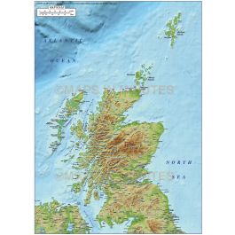 Buy 5m scale Scotland Regions map with 600dpi high res Strong colour ...