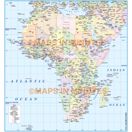 Buy Africa Basic Countries map with insets Online