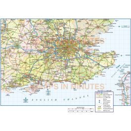 Detailed South East England Map, Illustrator AI CS vector, Road, Rail ...