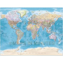 Detailed World Map Illustrator format, Political and Country Relief ...