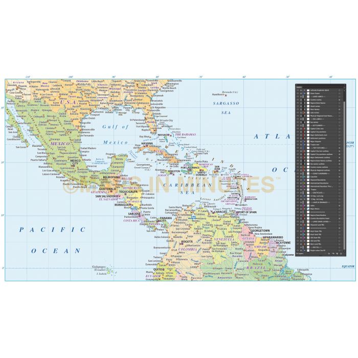 Political Map Of Central America Central America Atlas Of The World,