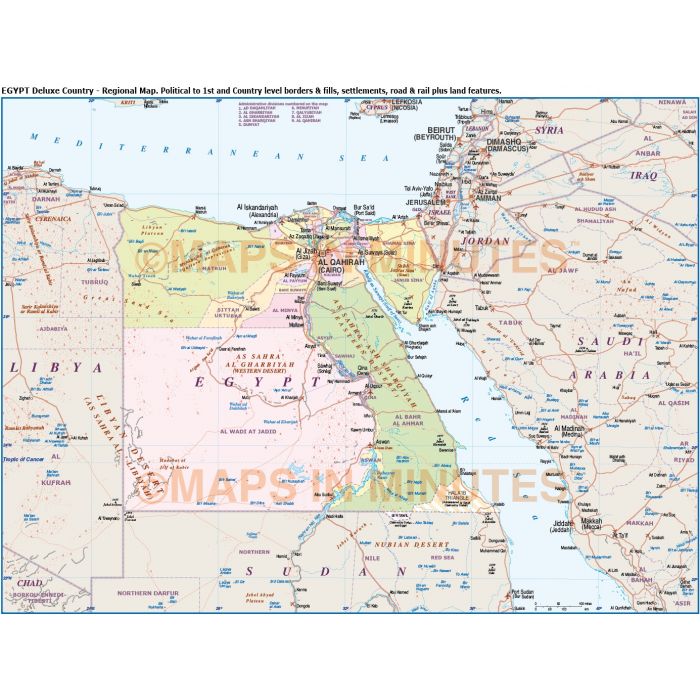 Egypt Political Map Vector Eps Maps Order And Download Egypt Middle