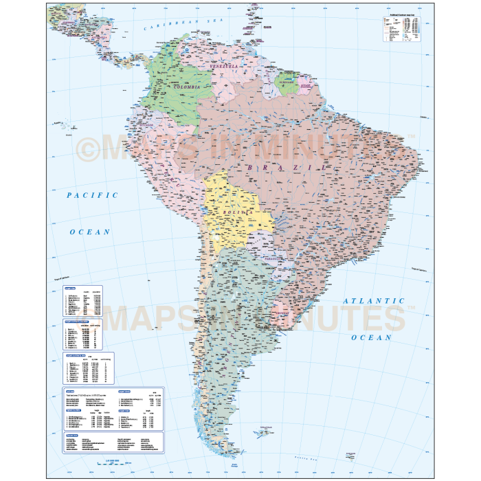 Detailed Map Of The Americas