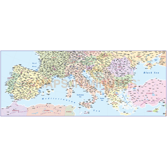 Southern Europe Political Map StepMap Southern Europe 3 Landkarte