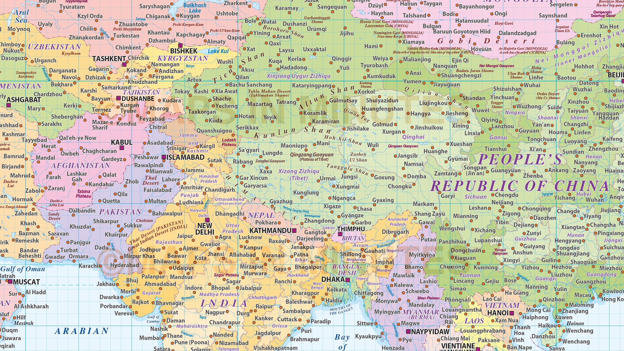 Digital Vector World Map Equirectangular Projection World Vector Map Uk Centric 10m Scale In