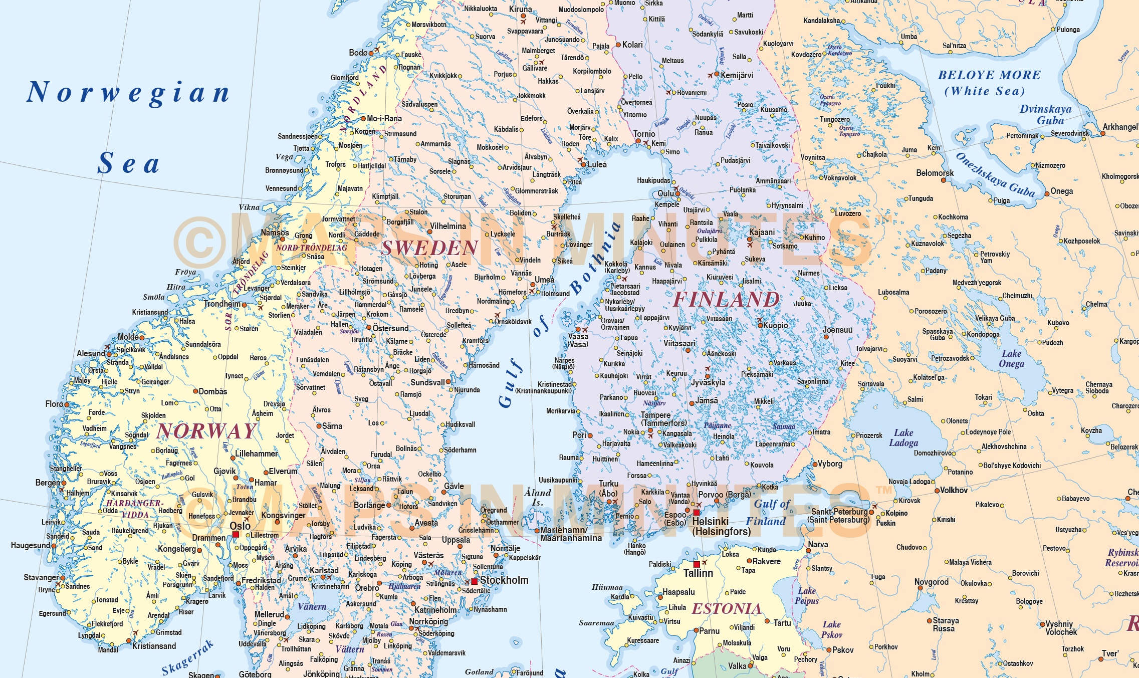 Vector Europe map, Political Illustrator and PDF formats @4,000,000 scale