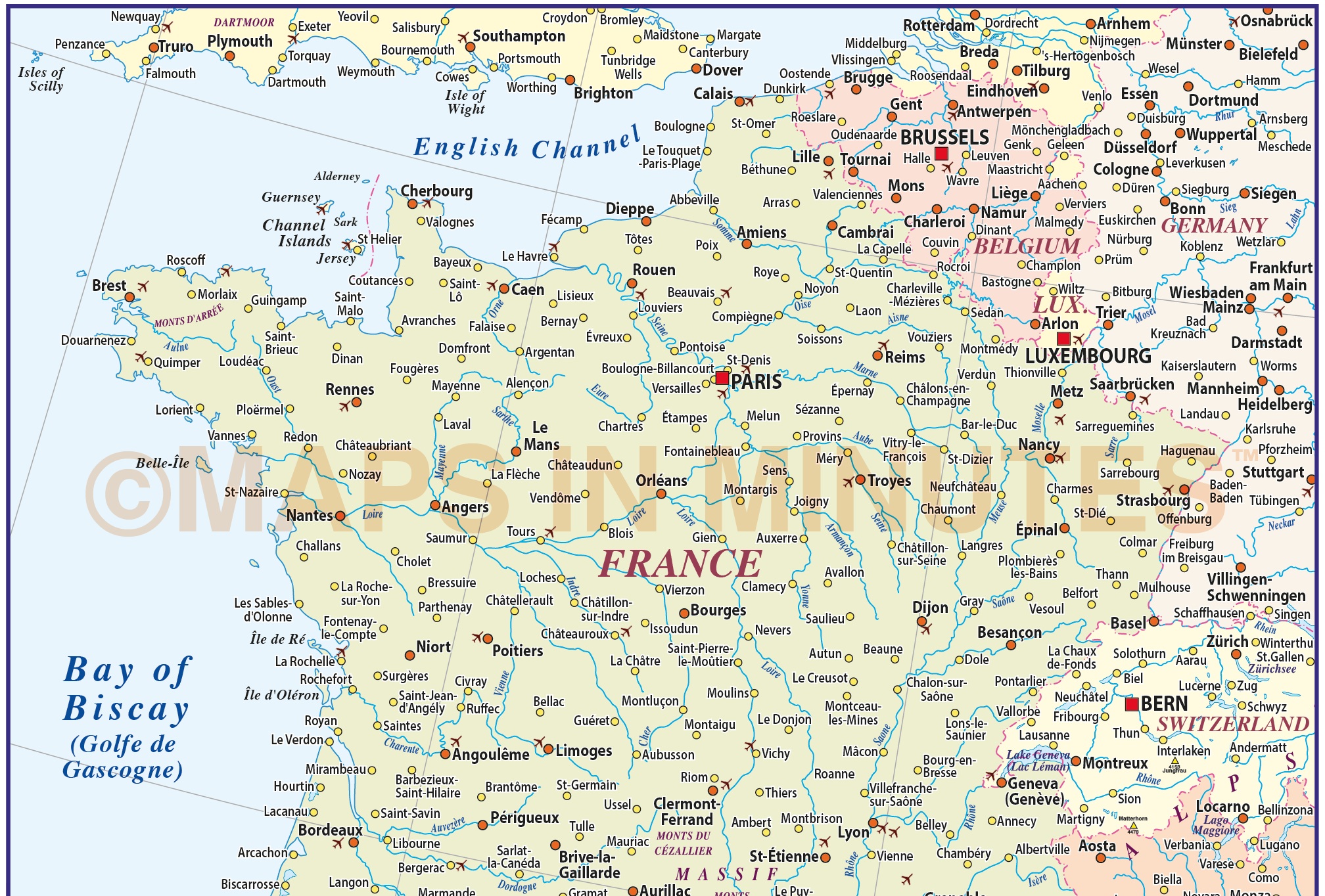 basic france illustrator vector map