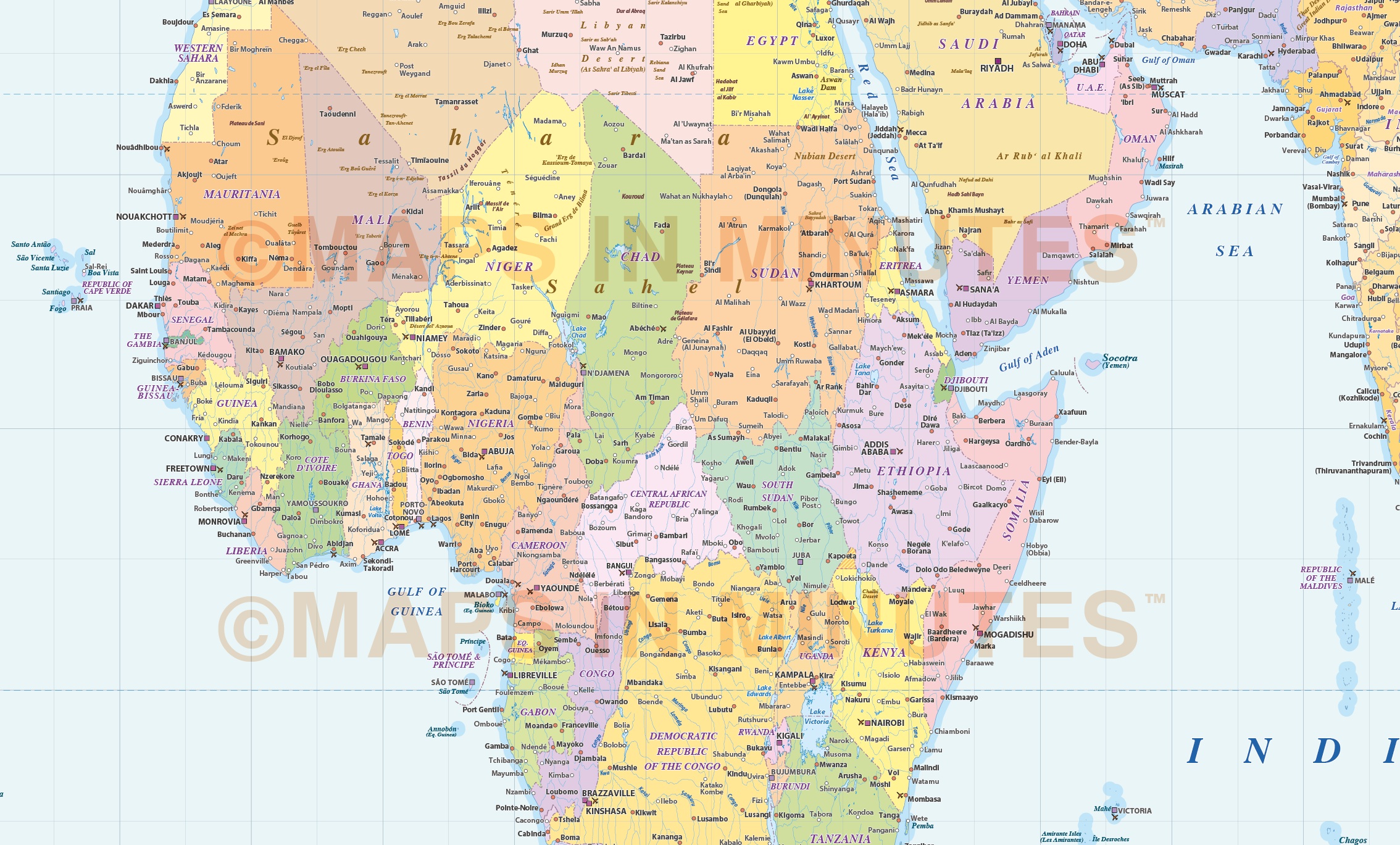 Digital Vector World Map Gall Orthographic Projection Political World Map Uk Centric 10m