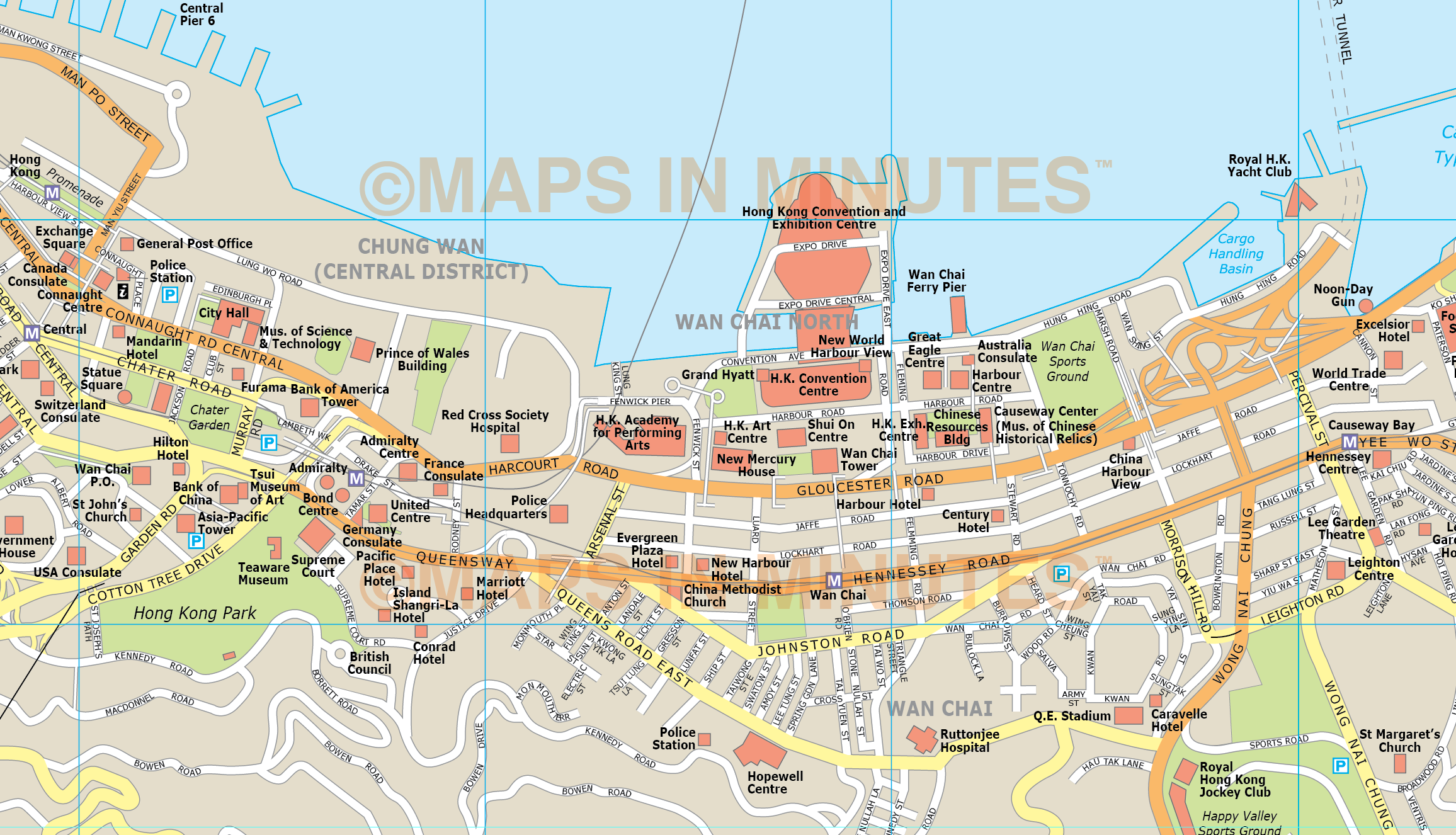 royalty free hong kong illustrator vector format city map