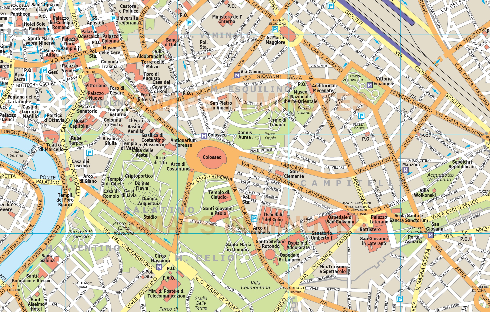 royalty free rome illustrator vector format city map