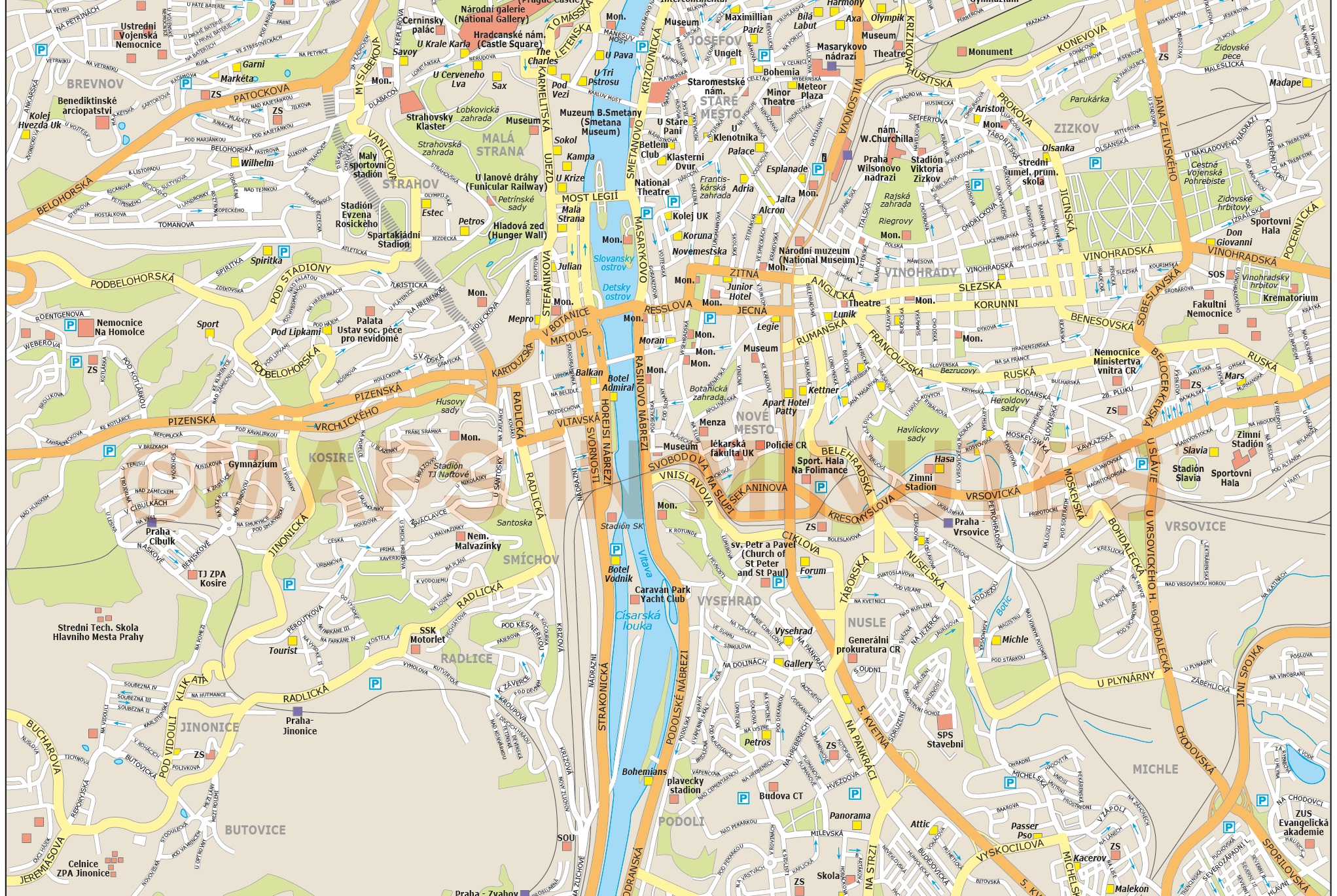 royalty free prague illustrator vector format city map