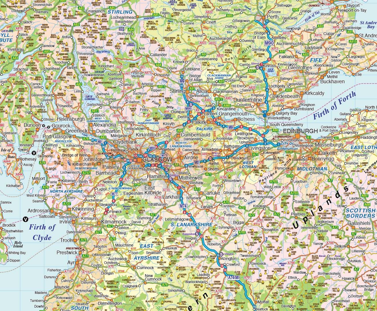 British Isles Vector Map Collection at 1:500,000 scale in Illustrator ...