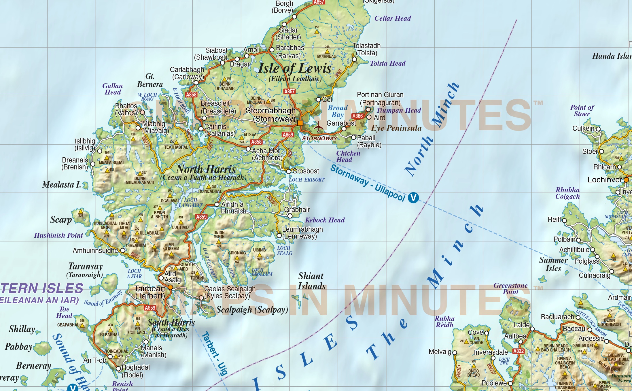 Vector Scotland Road Rail map, Illustrator AI CS PDF digital format ...